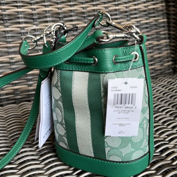 Coach | Bags | Coach Mini Dempsey Bucket Bag In Signature Jacquard With ...